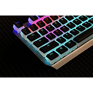 WANVISLIN Pudding Keycaps - Double Shot PBT Keycap Set with Translucent Layer, for Mechanical Keyboards, Full 104 Key Set -Black