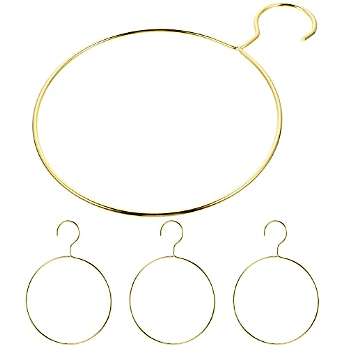 Alipis 16 pcs Ring Belts Hanger Scarf Holders Metal Hooks Rings Hanging Wardrobe Organizer Storage Shawl Golden Jewelry Rack Wrap Tie for Ties Neckties Round Belt Iron Nordic Scarves