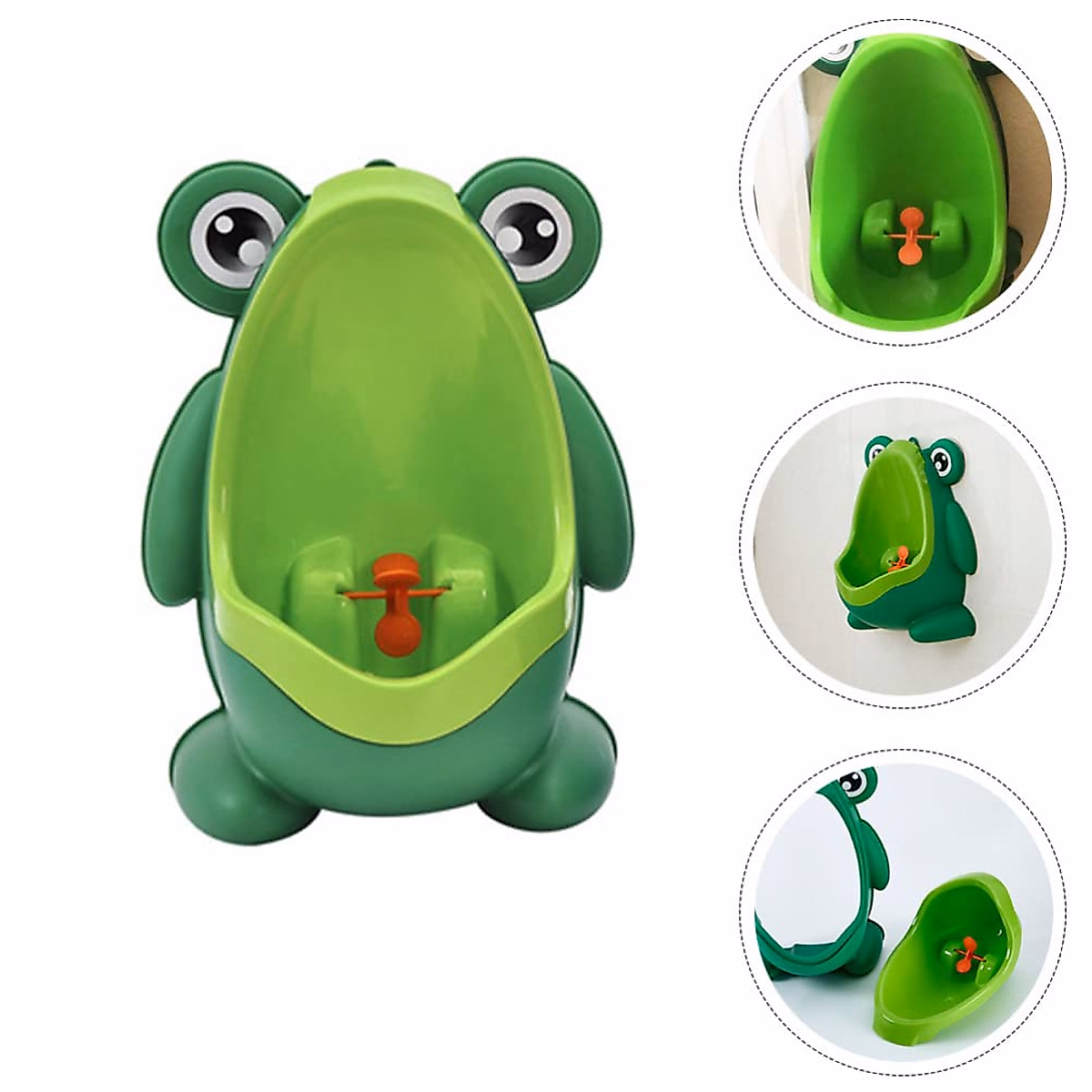 Potty Training Urinal Standing Toilet Frog Style Urinal Toilet Pee Trainer for Boy Bathroom Car Green