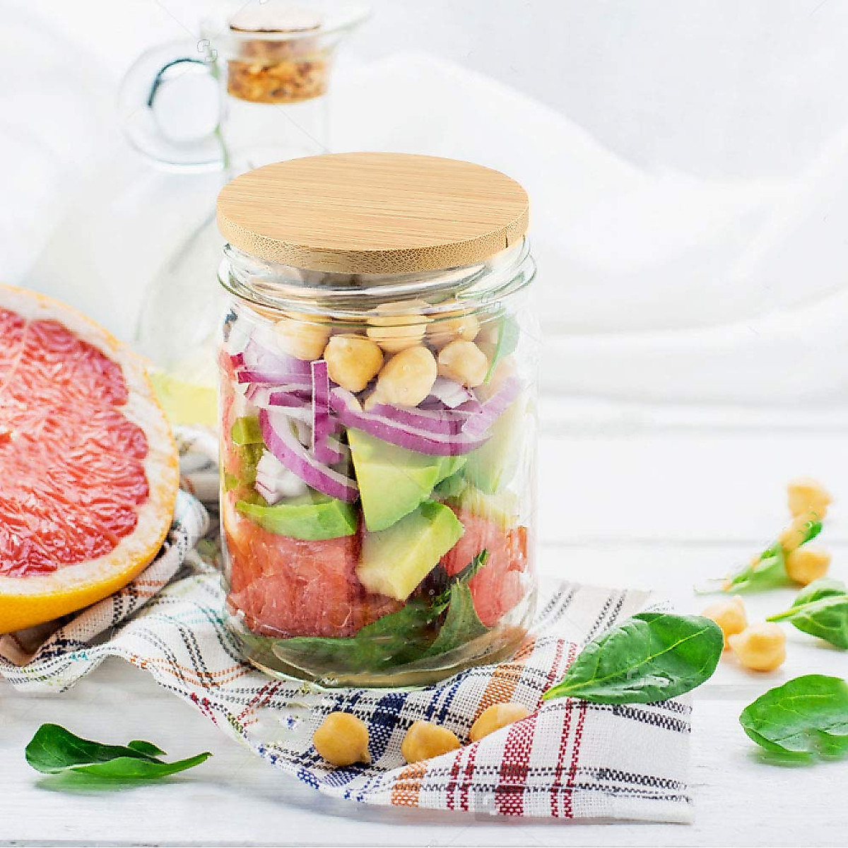 Picowe 6 Pack Bamboo Lids for Wide Mouth Mason Jar Storage Canning Jar Lids Ball Jars(Jars not included)