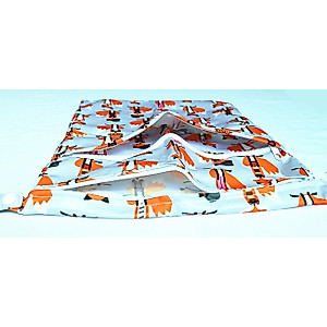 Wet Dry Bag Baby Cloth Diaper Nappy Bag Reusable with Two Zippered Pockets (Fox)