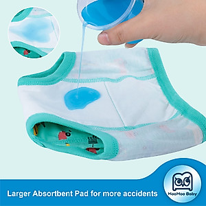 MooMoo Baby Training Underwear 4 Packs Absorbent Toddler Potty Training Pants for Boys and Girls-Cotton Animal Print 5T