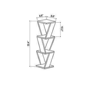 Ada Home Decor Chicago Modern Light Mocha Wall Shelf 33.46'' H x 8.66'' W x 8.66'' D/Wall Storage/Shelving Unit