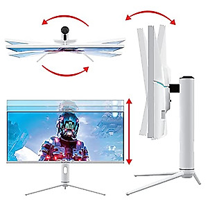 Sceptre IPS 34" White UltraWide Monitor 3440 x 1440p HDR400 1ms up to 144Hz 95% DCI-P3 PIP PBP DisplayPort HDMI USB-C Height Adjustable (E345B-QUN168W)