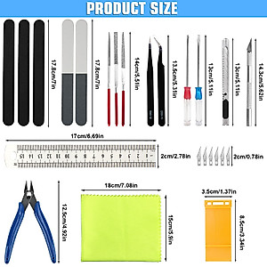 55Pcs Professional Model Tools Kit for Gundam, Modeler Basic Tools Craft Set Hobby Building Tools Gundam Model Tools Kit for Basic Model Building, Repairing and Fixing