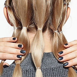 Clear Elastic Hair Bands，BEBEEPOO 2000pcs Mini Hair Rubber Bands with a big Box and a small box, Soft Hair Elastics Ties Bands 2mm in Width and 30mm in Length for Girls Kids Women