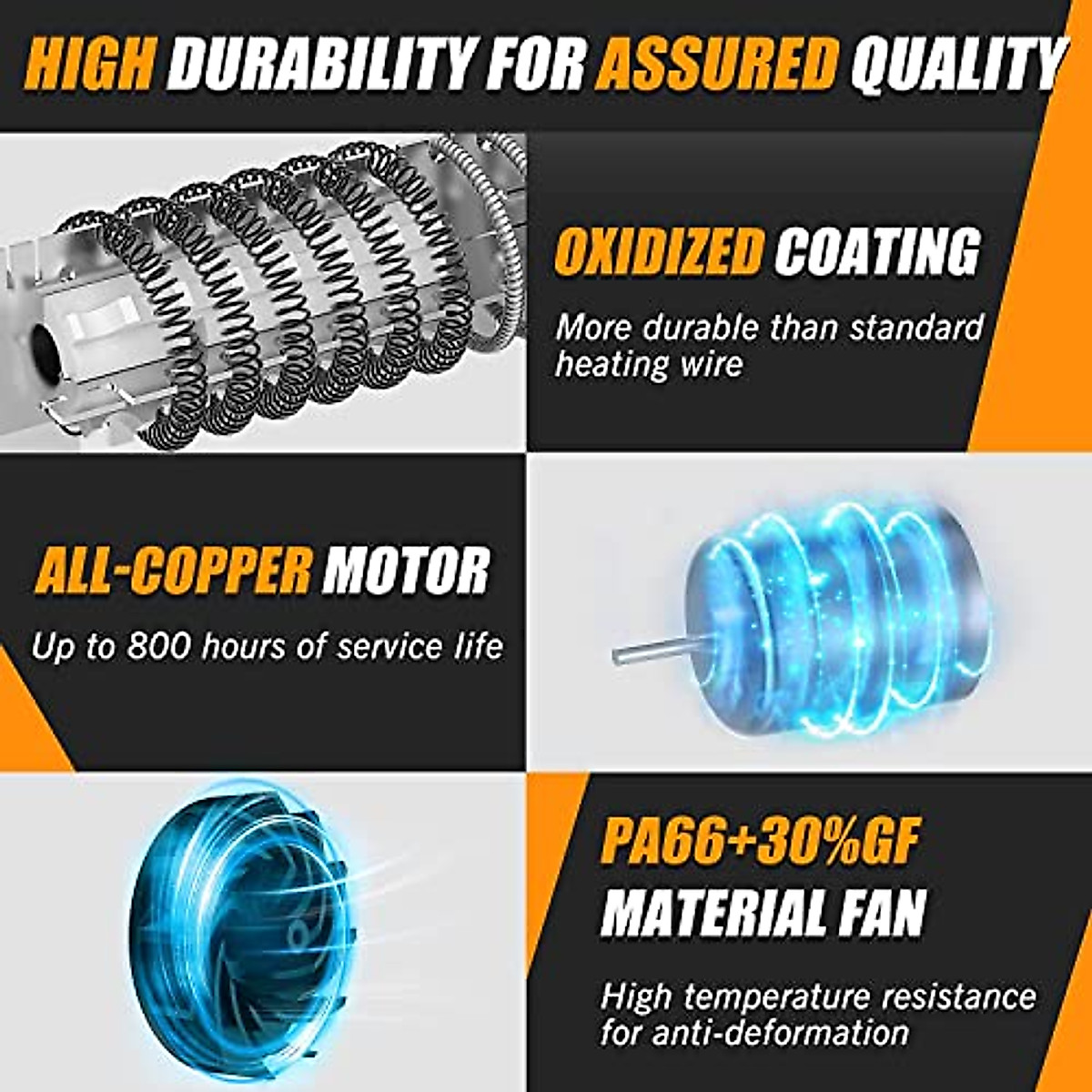 DIAFIELD 1850W Heat Gun 10 Variable Temperature Settings 112℉~1202℉（44℃- 650℃), Fast Heat Hot Air Gun, Durable & Overload Protection, with 4 Nozzels for Shrink Wrap, Vinyl, Crafts, Epoxy Resin(5.9FT)