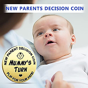 Neatbuddy Funny New Mom Gifts for Women,Pregnancy Gifts for First Time Moms,New Dad Gifts,New Baby Gift for New Parents to Be Birthday Gift (Gold)