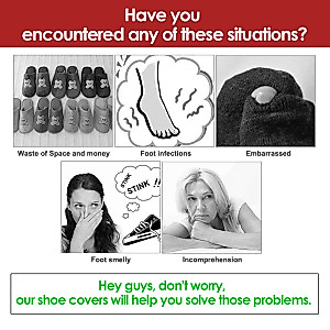 Non-wovens Shoe Covers Disposable Non-Slip, 100 pack(50 pairs) 17.7'' Shoe & Boot Covers for Indoors (Extra Large Size - Up to US Men's 12 & US Women's 14)