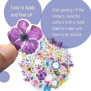 Mr. Pen- Floral Stickers Laptop, 74 pcs, Stickers for Water Bottles, Flower Stickers, Cute Stickers, Stickers for Teens, Stickers Aesthetic, Laptop Stickers, Waterproof Stickers