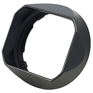 Haoge Lens Hood Metal Square Bayonet for Fujifilm XF35mmF2 R WR, XF23mmF2 R WR XC 35mm F2, Fuji 35mm F2, 23mm F2 Lens Hood, with Metal Front Cap, Replaces Fujifilm LH-XF35-2 LH XF35 2 Hood Shade