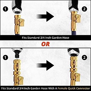 Detail Bright-Premium High Pressure Hose Nozzle-Hose Sprayer with Bottle-Car Wash Foam Gun-Dog Attachment-Garden Nozzle-8 Spray Pattern-Dog Bath-Car Cleaning-Gardening-5 Years, Orange Bezel