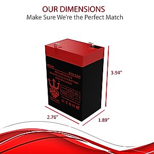 Exit Sign Battery 6V 4.5Ah Backup by Neptune - 2 Pack