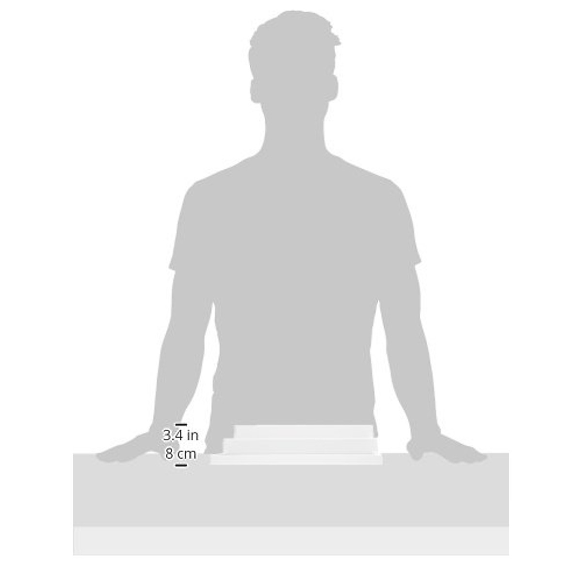 Madesmart Shelf Organizer Cabinet Collection, Fit Shelves, Soft-Grip Surface, Non-Slip Feet & BPA-Free, Large, White Expandable