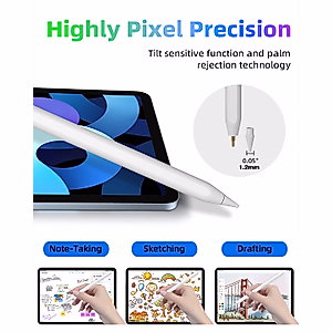 iPad Pencil 2nd Generation with Magnetic Wireless Fast Charging, Same as Apple Pencil 2nd Generation, Stylus Pen Work for iPad Pro 11 in 1/2/3/4, iPad Pro 12.9in 3/4/5/6, iPad Air 4/5, iPad Mini 6