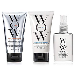 Color Wow Dream Smooth Travel Kit Includes Shampoo, Conditioner and Dream Coat - Get the silky, liquidy, glossy texture of your dreams… AND, defy humidity for days, everywhere you go