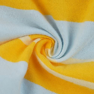 T'CHAQUE 100% Cotton Striped Dog Shirts for Small Medium Dogs Chihuahua Puppy Clothes T-Shirt, Soft and Durable Cat Pajamas Costume, Pet Dog/Cats Sweatshirt for All Season, Red Striped Patchwork, M