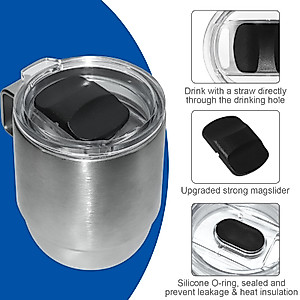 Tumbler Lids for YETI 6 oz/ 8oz/ Stackable Mug & Yeti Rambler 10 oz Tumbler Lid, MagSlider Lids for Yeti Espresso/Coffee Mug 6oz, Replacement Lid for Yeti Rambler 10 oz Wine Tumbler (2 Pack)