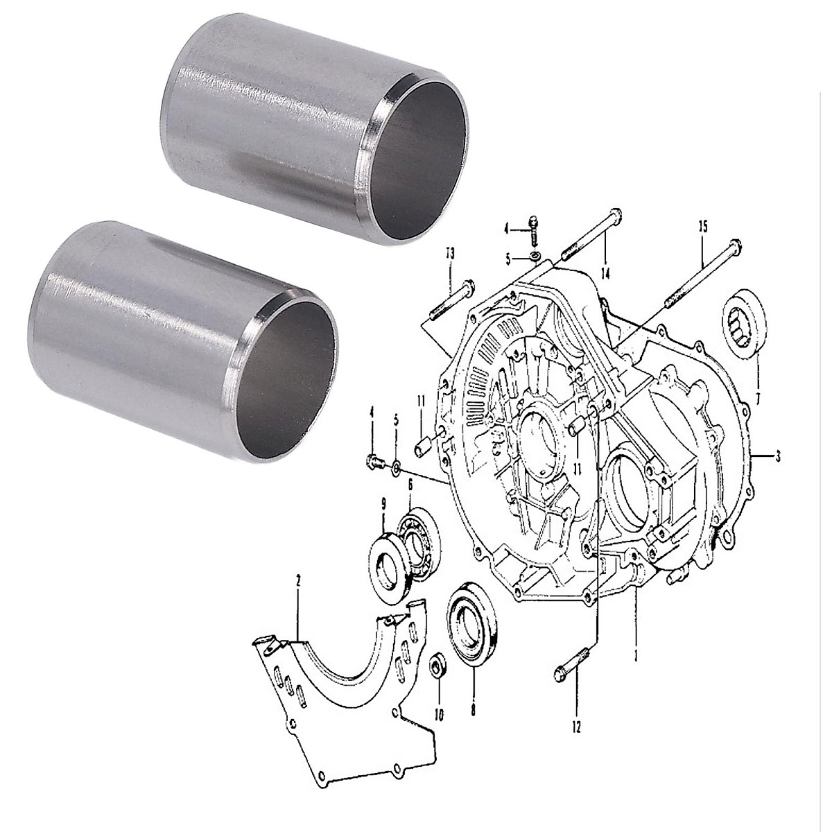 Location Dowel, Engine Cylinder Head Location Dowel Pin 94301 14200 Replacement for Civic 1992‑2005