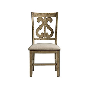 Picket House Furnishings Stanford Wooden Swirl Back Side Chair Set