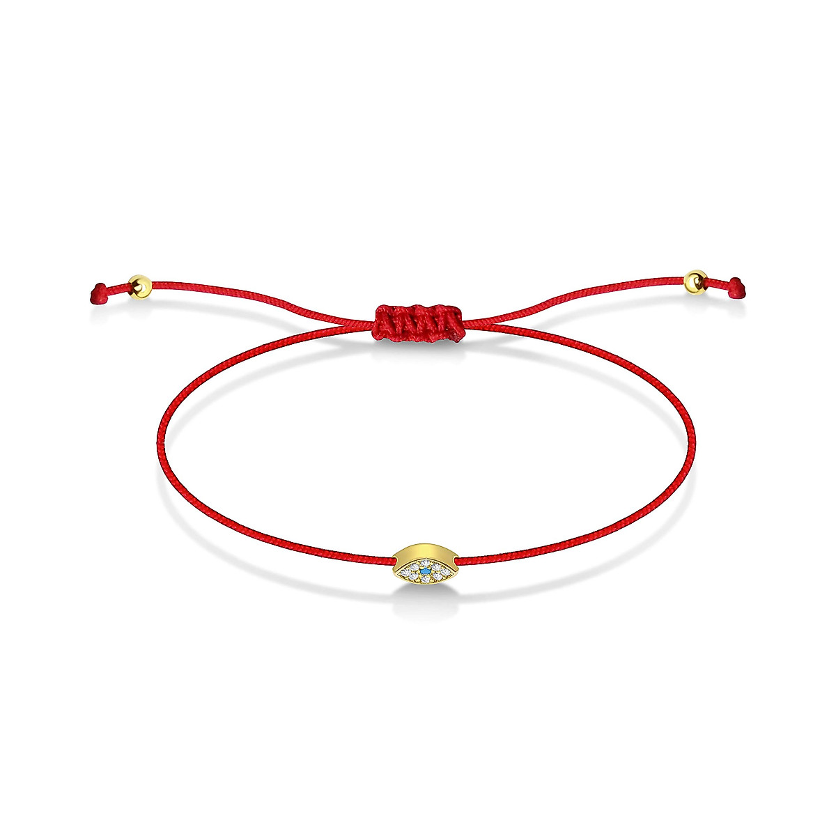 Alef Bet by Paula Red String of Fate Protection Bracelets With Sparkling Evil Eye for Luck and Blessings Unisex Design