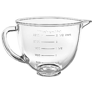 KitchenAid 3.5 Quart Tilt-Head Glass Bowl - KSM35GB, Clear
