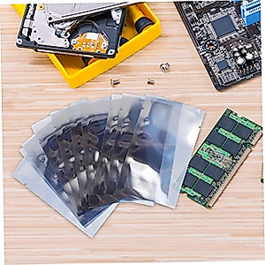 STOBOK 400 Pcs Anti-static Bag Computer Accessories Electronic Accessories Outdoor Accessories Tiny Bag Electronic Organizer Bag Dime Bag Composite Material Grey Professional Package Bag