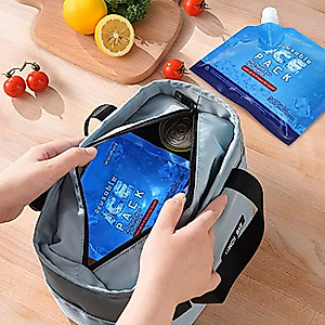 5-Packs Bulk Reusable ice Pack for Cooler Lunch Bags Lunchbox Cooler Backpacks Long Lasting Freezer Packs Cooler Accessories (for Lunchbox 7.5 x 6.5 inch)