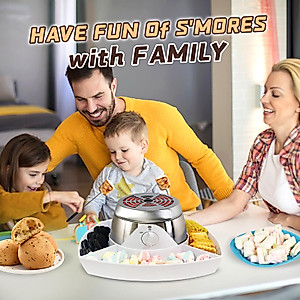 Smores Maker Tabletop Indoor Kit Smores Kit Flameless Electric S'mores Maker Marshmallow Roaster, Movie Night Supplies Housewarming Christmas Gifts 120V 345W