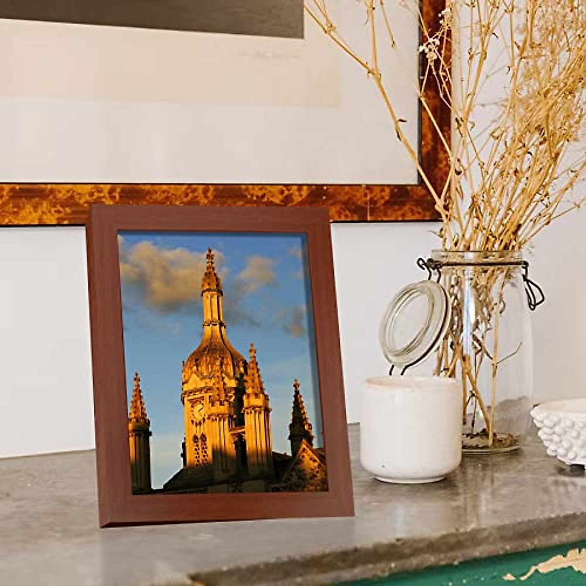 SESEAT 8x10 Picture Frame Dark Red, Display Pictures for Wall and Tabletop, 1 Pack