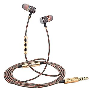 Betron YSM1000 in Ear Headphones Wired Earphones with Mic Microphone Volume Control Stereo Ear Buds Deep Bass Case 3.5mm Jack