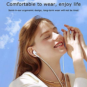 Headphones Wired Earbuds for iPhone with Lightning Connector [MFi Certified] In-Ear iPhone Earphones with Built-in Microphone & Volume Control Compatible with iPhone 14/13/12/11/XR/XS/X/8/7/SE, White