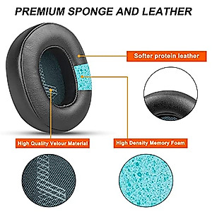 Replacement Ear Cushions for JBL Live 650/660BTNC E65BTNC Headphone, Earpads with Softer Protein Leather Noise Cancelling Memory Foam