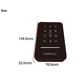 ISURPIAN ISURPASS Z-Wave Keypad Smart Lock Front Door,Hotel Digital Auto Lockdoor Locks for Home,keyless, Swipe Card, APP Black