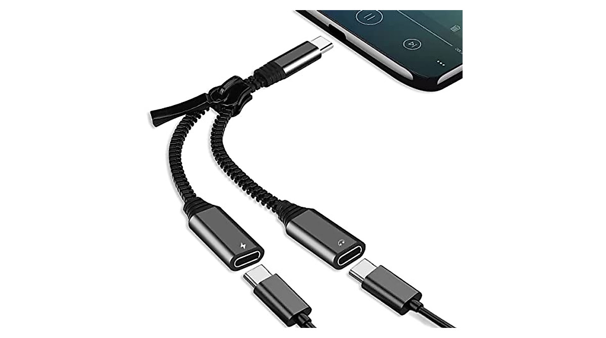 HLDInie USB C to Dual USB C Headphone & Charging Adapter
