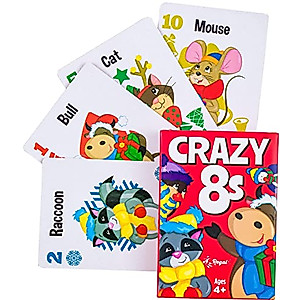 Regal Games - Kids Holiday Card Games - Includes Old Maid, Go Fish, Slapjack, Crazy 8's, Snowball Fight, and Holiday Monster Memory Match - for Family Game Nights, Parties - Set of 6 Games