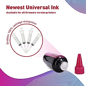 HOTCOLOR Ink Refill Kit 100ML for hp 67 Ink Refill kit 67XL for Envy 6052 6055 Deskjet 1255 2752 Envy Pro 6452 6455 6458(1BK/1C/1Y/1M, 4Pack)