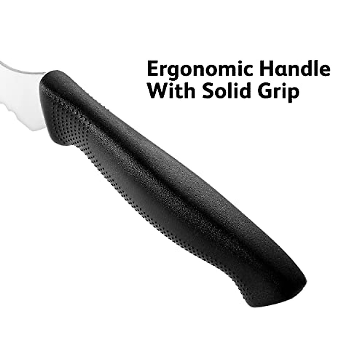 Humbee Cusine Pro, 10 inch Offset Bread Knife Serrated Knife Wave Razor-Sharp Blade Comfortable Grip Dishwasher Safe, NSF Certified