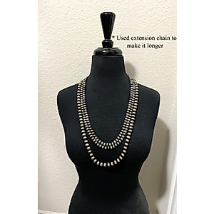 J CHRONICLES Western Navajo Pearl Multi strand Necklace (N-1104)