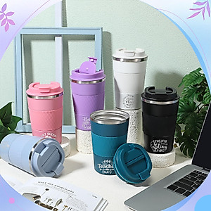 Pickmesh 6 Pcs Teacher Gift Cup Bulk Teacher Appreciation Tumbler Insulated Coffee Mug 12oz with Lids for Preschool Daycare High School Coworker Nurse Birthday Graduation Gift