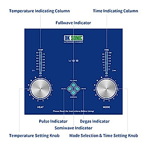 DK SONIC Ultrasonic Cleaner - Ultrasonic Jewelry Cleaner,Sonic Cleaner,Ultrasound Lab,Dental Tool,Carburetor Parts,Denture Cleaning Machine with Encoded Timer and Heater(0.53Gal-2L)