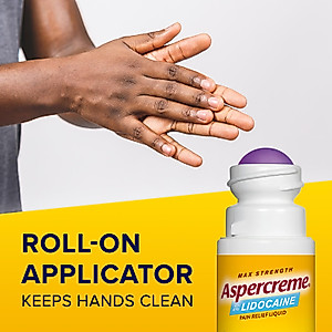 Aspercreme Essential Oils Lidocaine Pain Relief With Lavender, Roll-On No Mess Applicator, 2.5 oz.