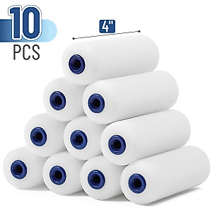 Bates- Foam Paint Roller Covers, 10 Pack, 4 Inch, Paint Roller 4 Inch, High Density Foam Roller Paint Covers, 4 Inch Paint Roller, Paint Rollers 4 Inch, Foam Paint Roller 4 Inch Foam Roller