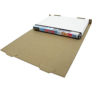 10 White Fold-Up Cardboard Standard Single DVD Case Mailers #DVBC01 - Shipping Boxes / Containers with Lock-In Tab