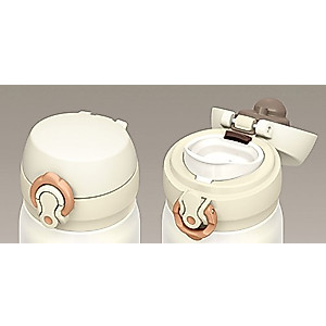 Thermos Stainless Steel Commuter Bottle, Vacuum insulation technology locks,0.5-L,Pearl White,[one-touch open type] ,JNL-502 PRW