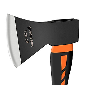 Chopping Axe, Hand Axe, Camp Hatchet for Splitting Kindling and Chopping Branches, Wood Chopping Axe 5.5 lb with 36-in Fiberglass Handle