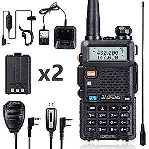 BaoFeng UV-5R 8 Watt Ham Radio BaoFeng Radio with Extra 1800mAh Battery and TIDRADIO 771 Antenna Dual Band Ham Radio Handheld Includes Full Kit BaoFeng Walkie Talkie