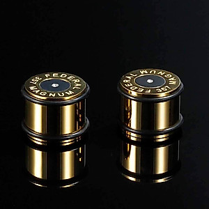 COOEAR Surgical Steel Plugs Ear Gauges Piercing Earrings Bar Style With Two O-rings Stretchers Expander Size 2g(6mm) to 5/8"(16mm)