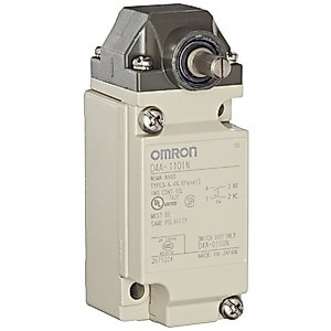Omron D4A-1101-N General Purpose Limit Switch, Roller Lever, Standard Type, 1/2-14 NPT Conduit Size, Single Pole Double Throw, Double Break