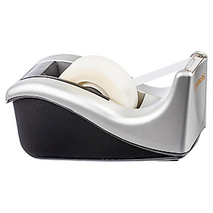 Scotch Desktop Tape Dispenser, Silvertech Two-Tone (C60-ST)